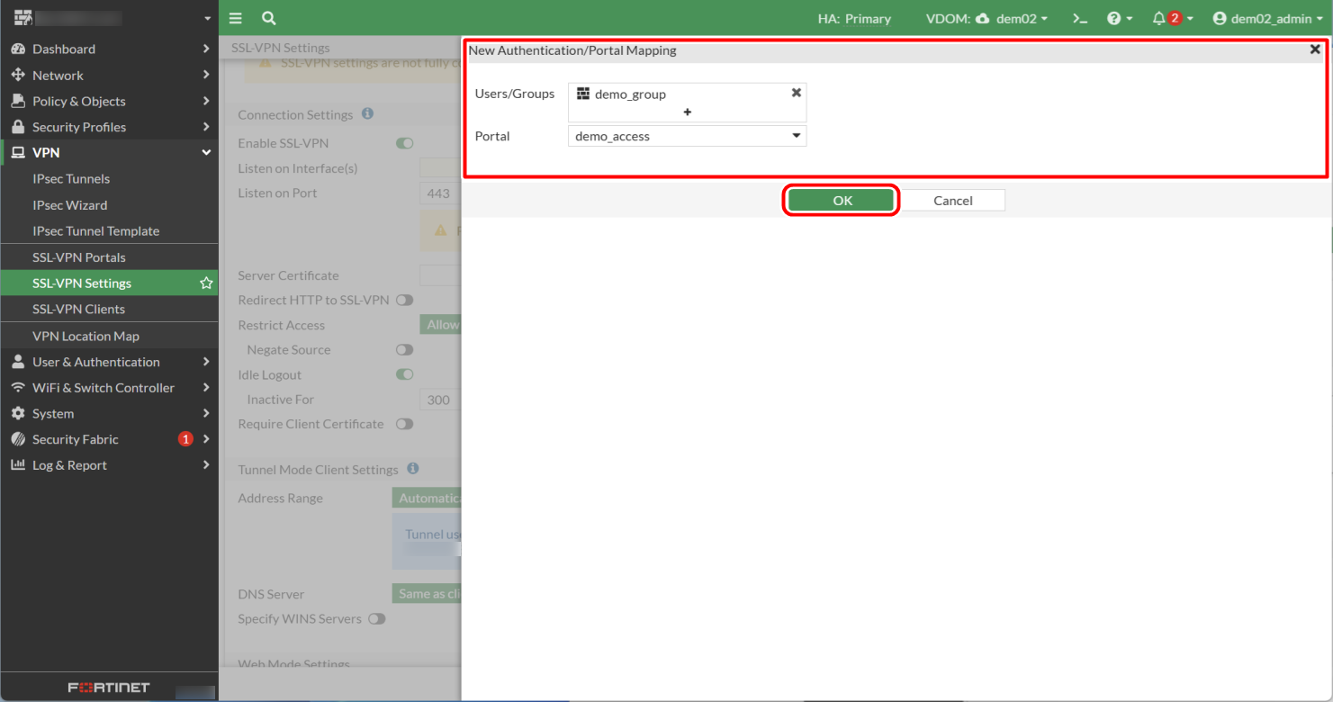 3．SSL-VPNを設定する - InfiniCloud株式会社